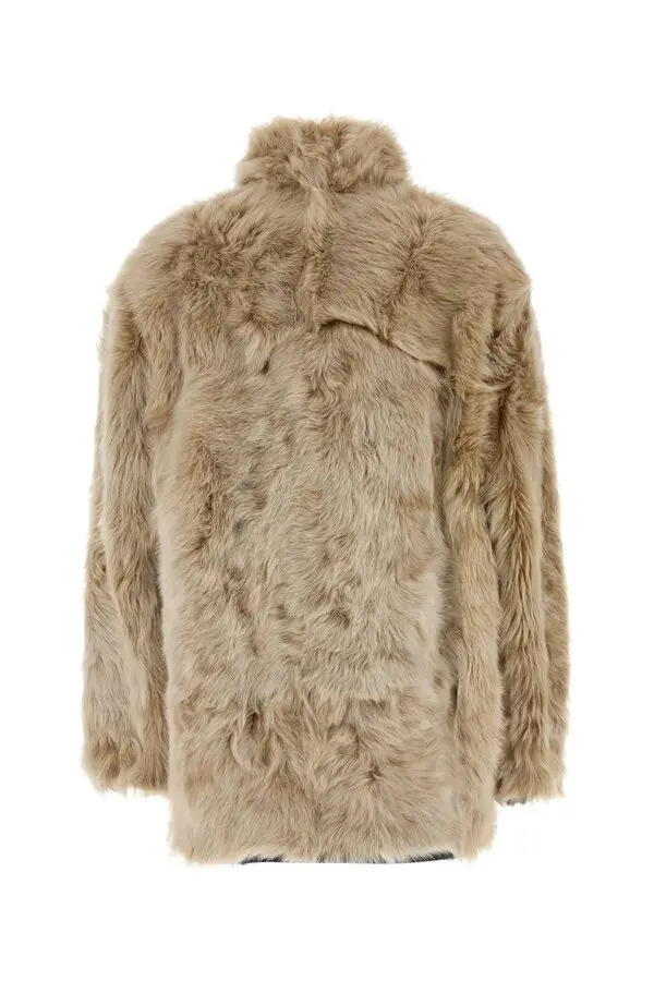 Isabel Marant Étoile Beige Rema Fur Coat
