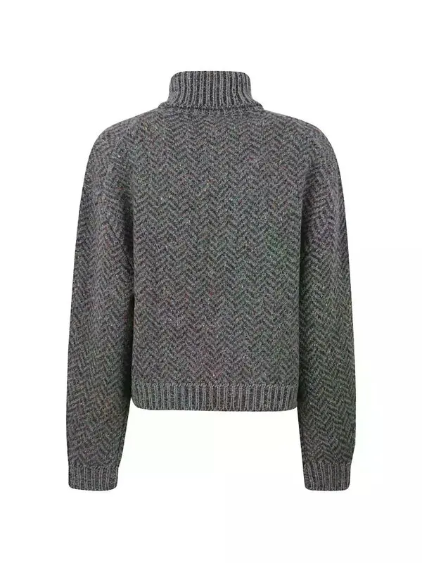 Gabriela Hearst Courtney Herringbone-knit Roll-neck Sweater