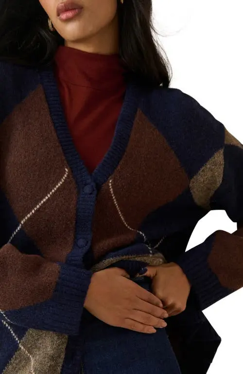 NOBODY'S CHILD Argyle Cardigan