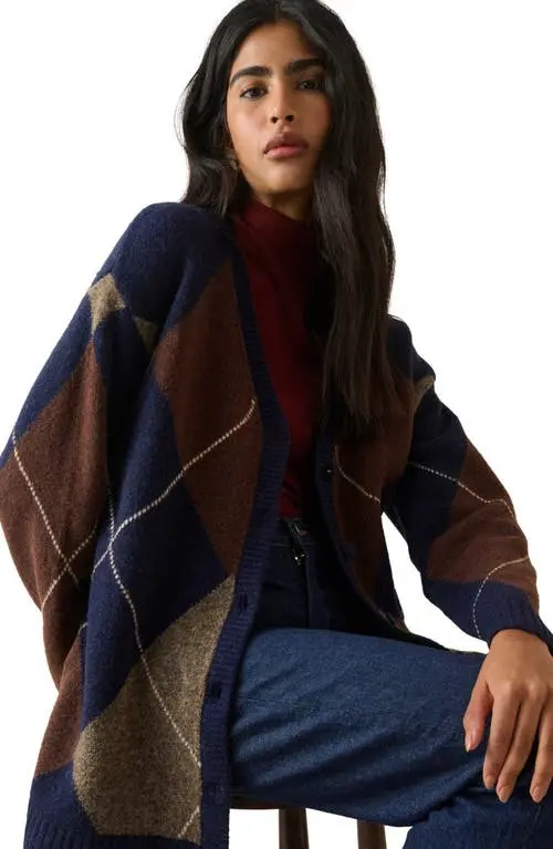 NOBODY'S CHILD Argyle Cardigan