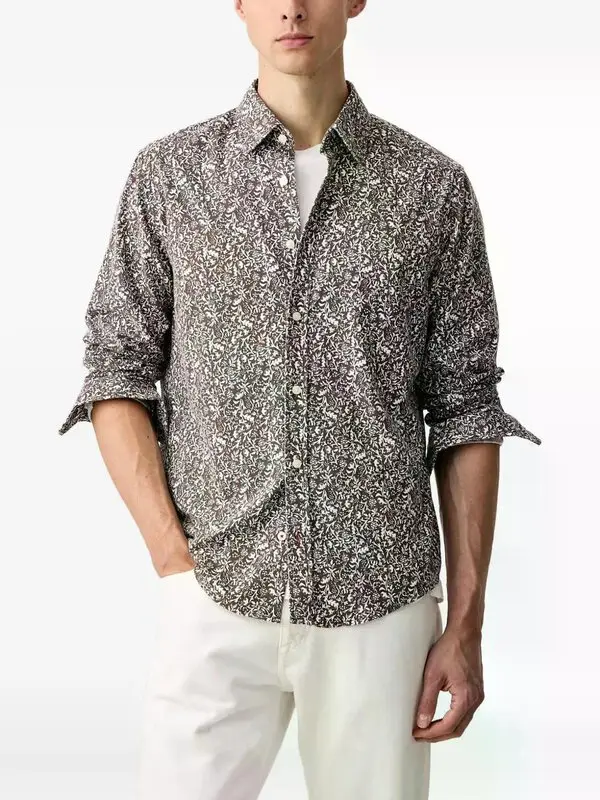 JOOP! Floral-print Long-sleeved Shirt - Brown