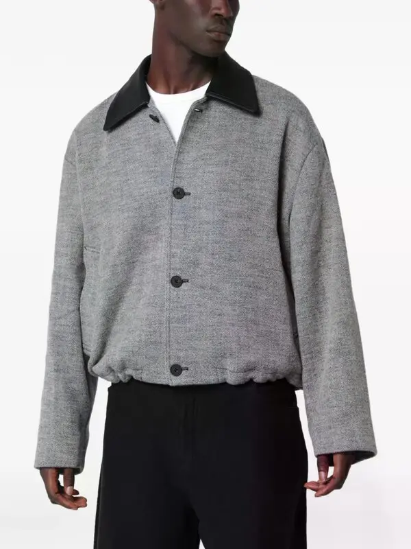 Studio Nicholson Howth Leather-collar Bomber Jacket