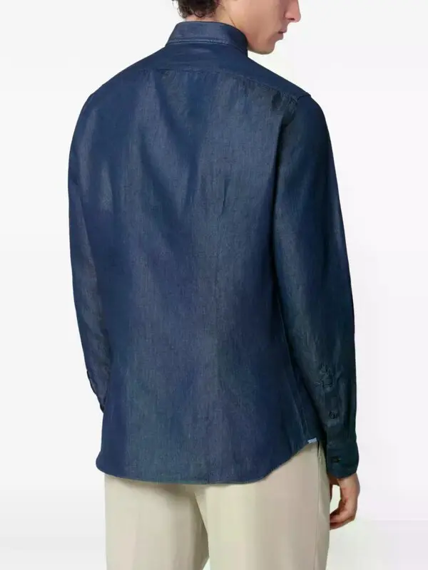 XACUS Denim-effect Long-sleeved Shirt