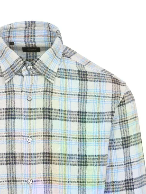 Brioni Checked Cotton Shirt