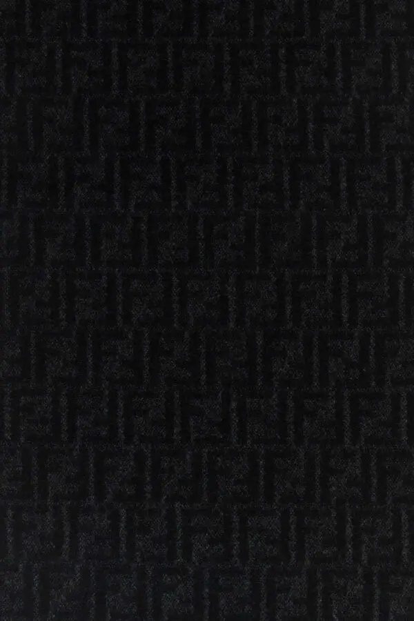 Fendi Black Wool And Cashmere Reversible Scarf - Multicolor