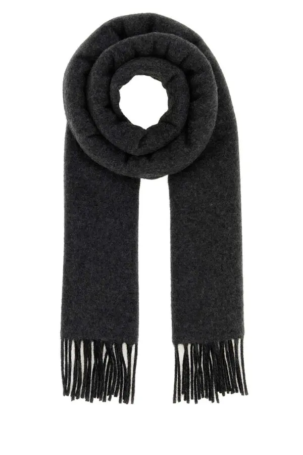Fendi Charcoal Cashmere Scarf - Gray
