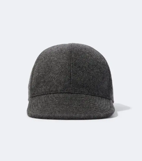 Prada Wool And Cashmere Baseball Cap - Grey