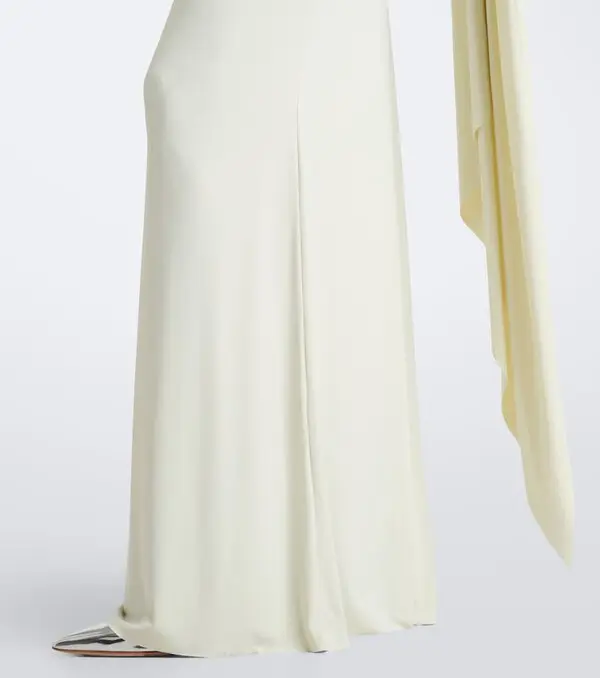 DE LA VALI Draped Jersey Gown