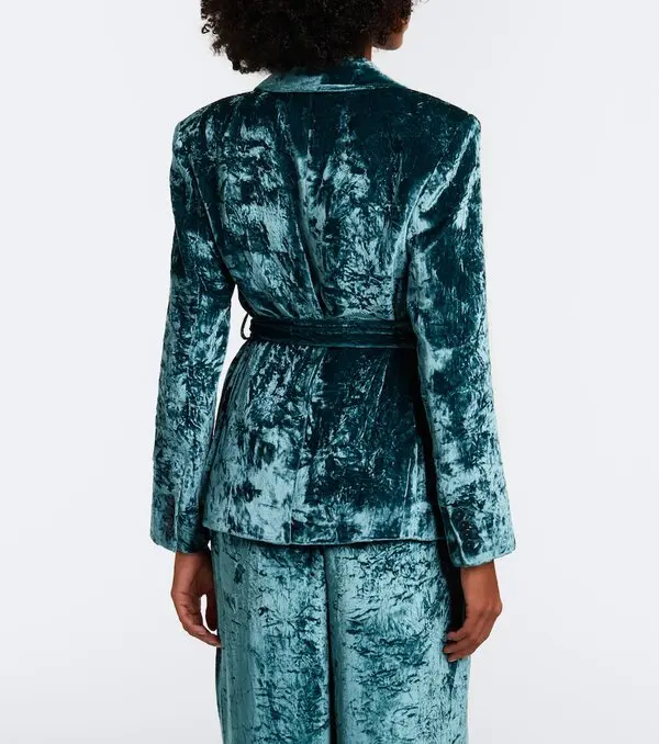 Ulla Johnson Ellery Belted Velvet Blazer