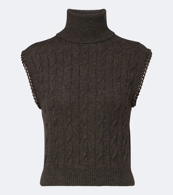 Ralph Lauren Cable-knit Cashmere Sweater Vest - Grey