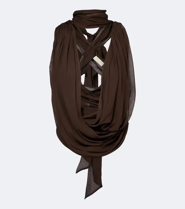 DE LA VALI Isolde Draped Goergette Top