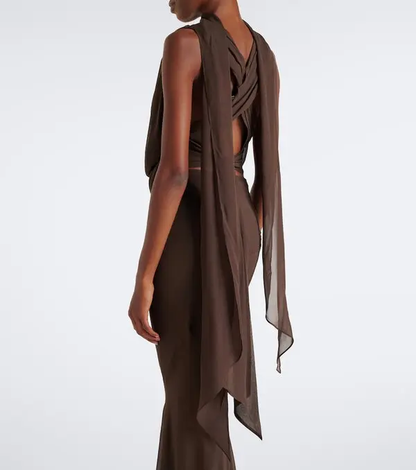 DE LA VALI Isolde Draped Goergette Top