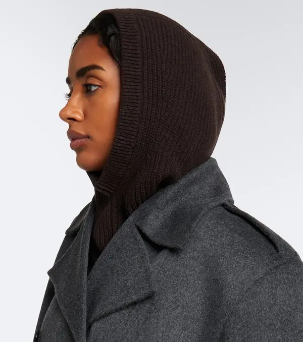 THE FRANKIE SHOP Corin Wool And Cashmere Balaclava - Brown