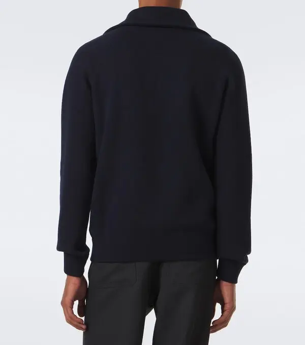 Prada Wool And Cashmere Half-zip Sweater