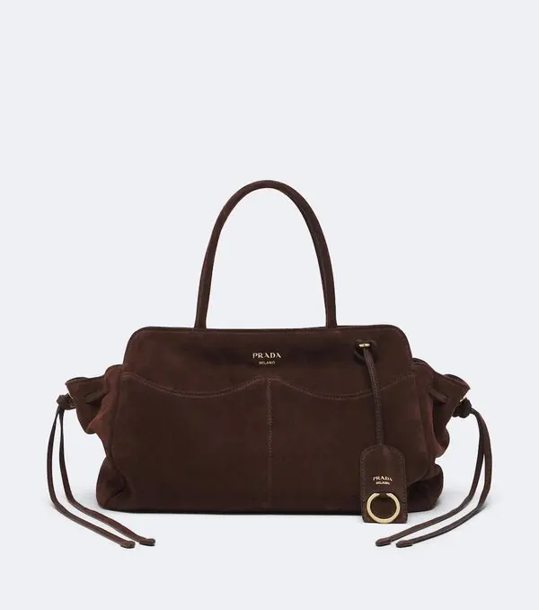Prada Allusion Large Suede Tote Bag
