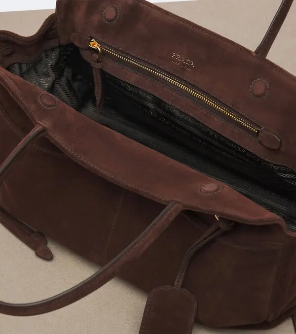 Prada Allusion Large Suede Tote Bag