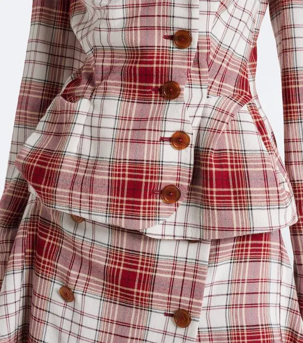 VIVIENNE WESTWOOD Drunken Tartan Crêpe Blazer