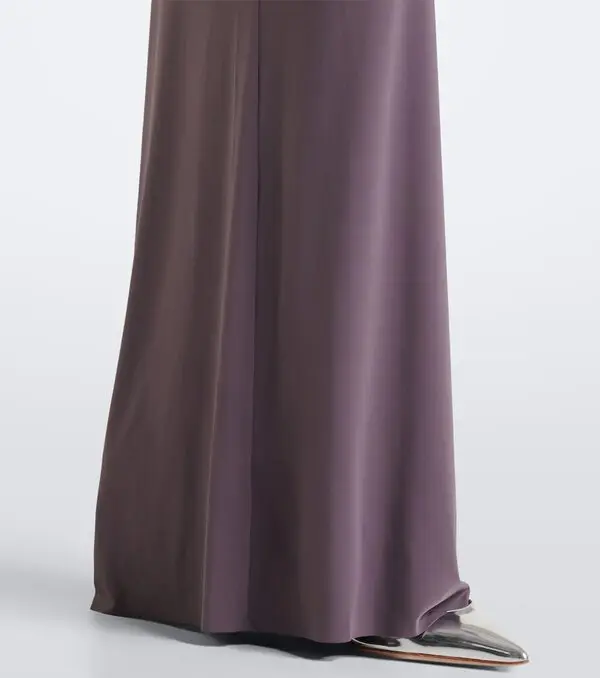 DE LA VALI Jade Cutout Asymmetric Jersey Gown