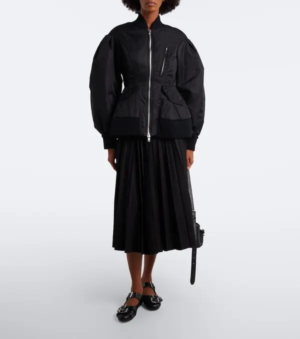 Simone Rocha Padded Satin Bomber Jacket