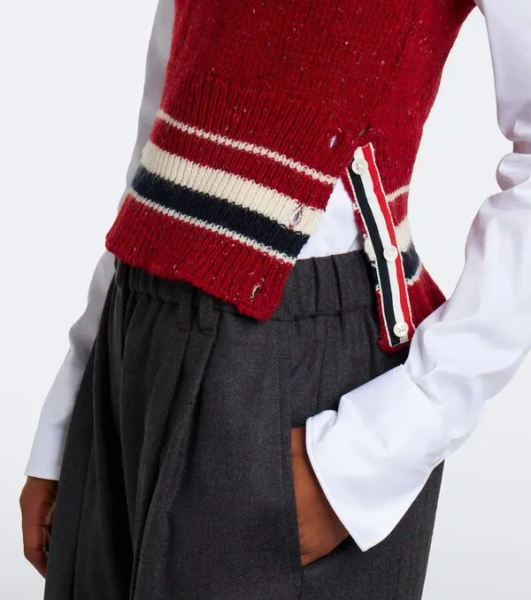 Thom Browne Hector Intarsia Wool And Mohair Vest