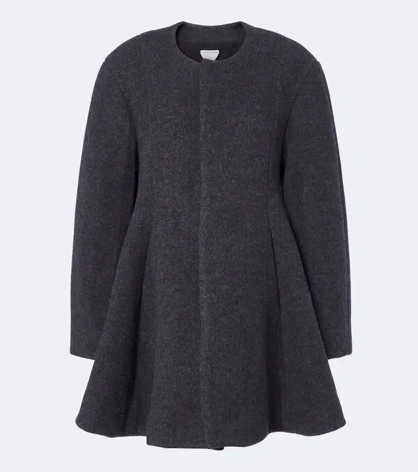 Bottega Veneta Pleated Wool-blend Coat