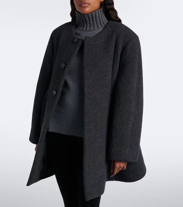 Bottega Veneta Pleated Wool-blend Coat