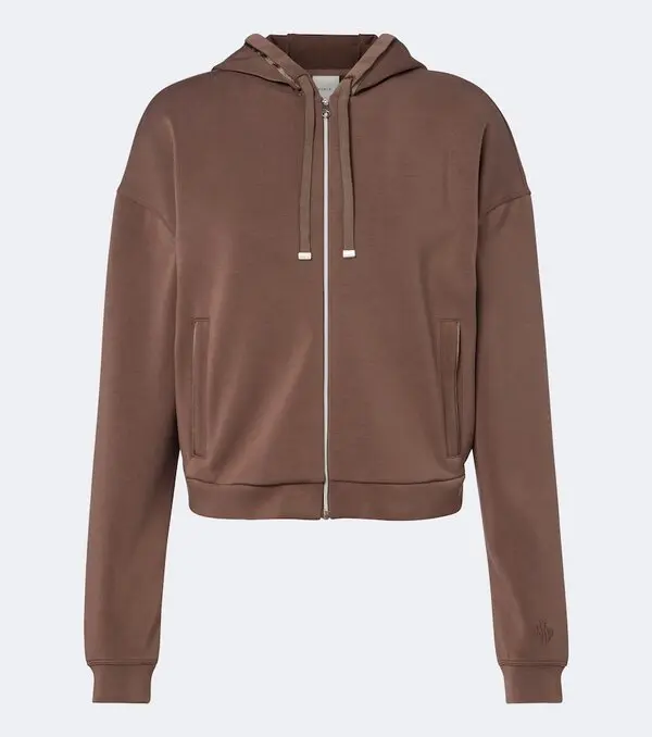Varley Jorgie Jersey Zip-up Hoodie - Brown