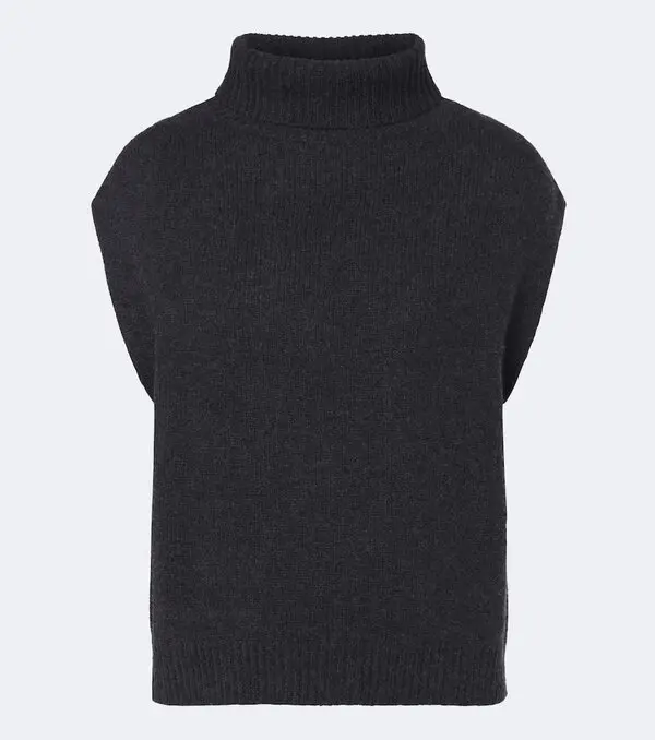 Jardin Des Orangers Wool And Cashmere Turtleneck Sweater Vest - Grey