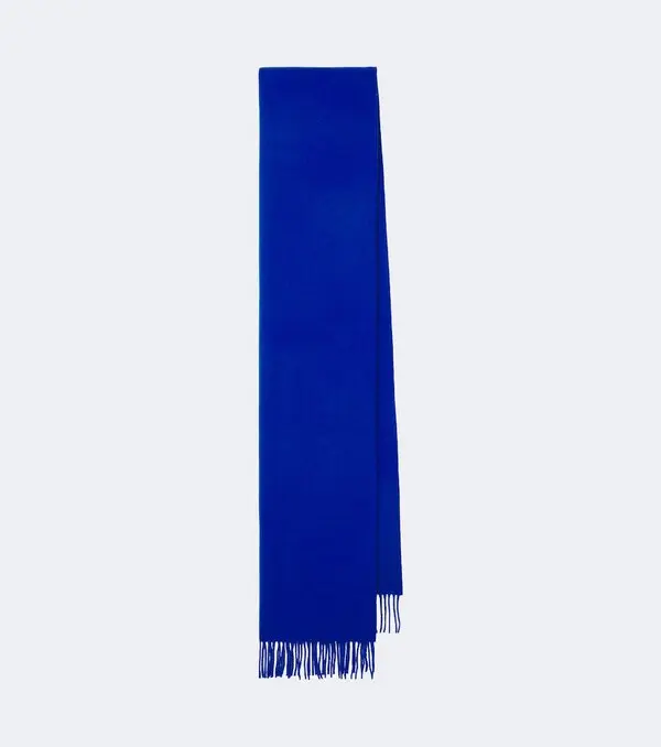THE FRANKIE SHOP Allyson Fringed Virgin Wool Scarf - Blue
