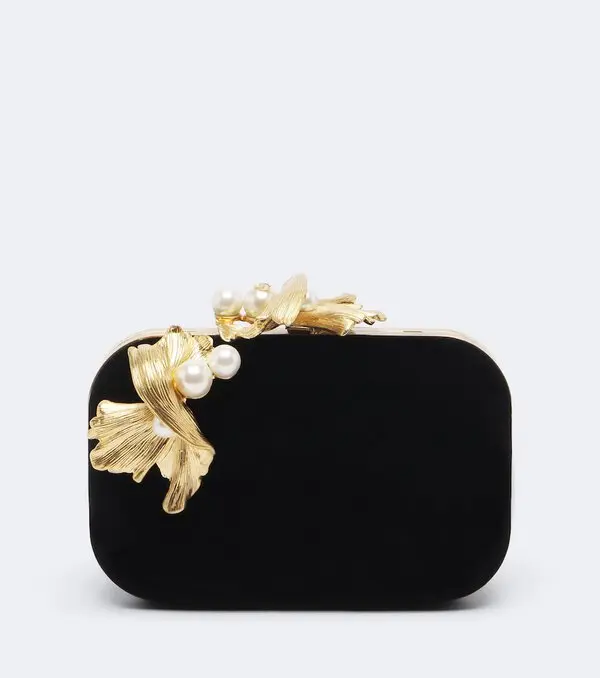 JIMMY CHOO Cloud Embellished Velvet Clutch