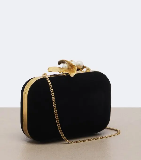 JIMMY CHOO Cloud Embellished Velvet Clutch