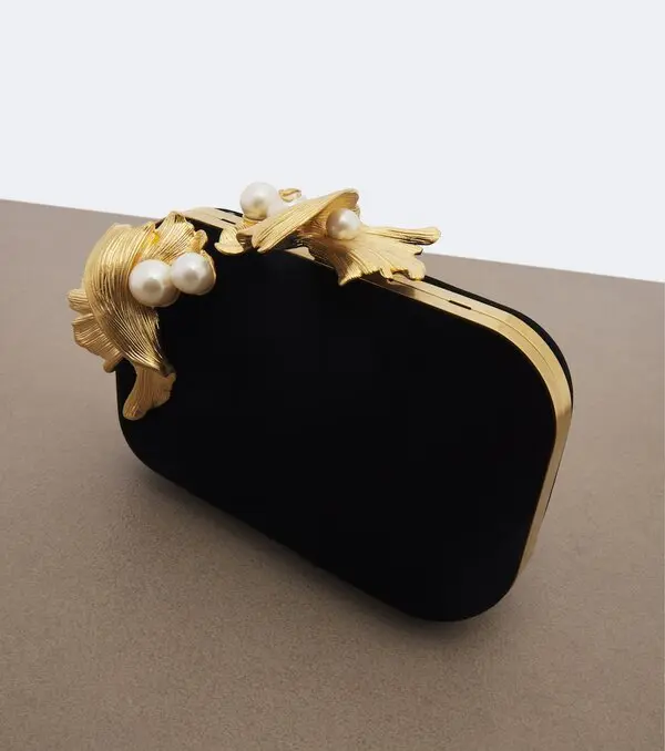 JIMMY CHOO Cloud Embellished Velvet Clutch