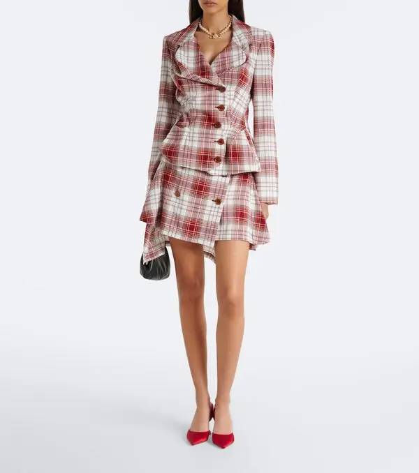 VIVIENNE WESTWOOD Marta Tartan Crêpe Miniskirt