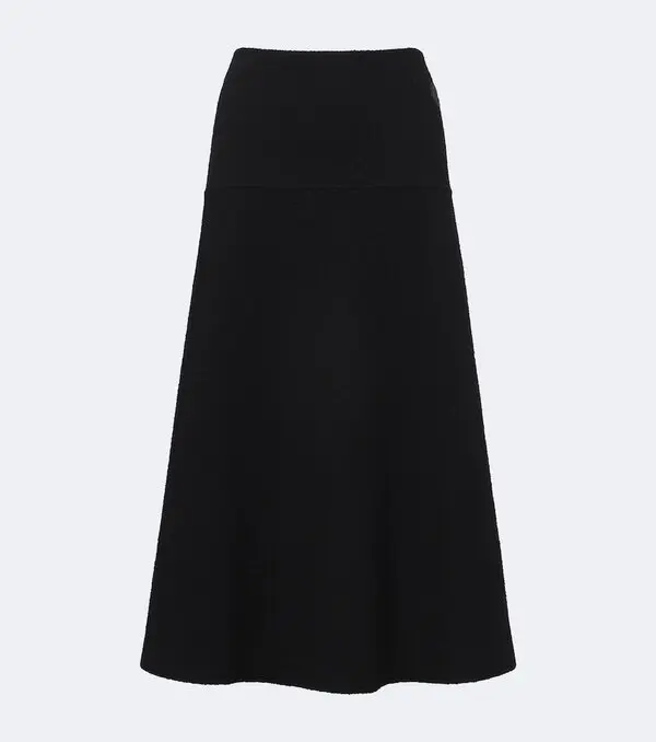 Moncler Knitted Wool-blend Skirt - Black