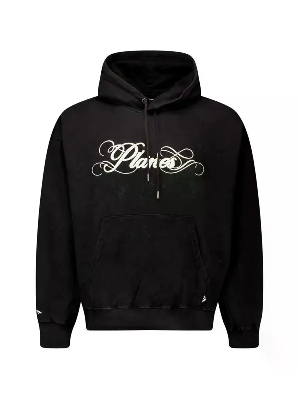 PAPER PLANES Splatter-effect Embroidered Hoodie