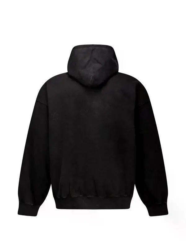 PAPER PLANES Splatter-effect Embroidered Hoodie