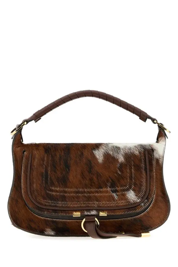Chloé Printed Calf Hair Marcie Handbag - Multicolor