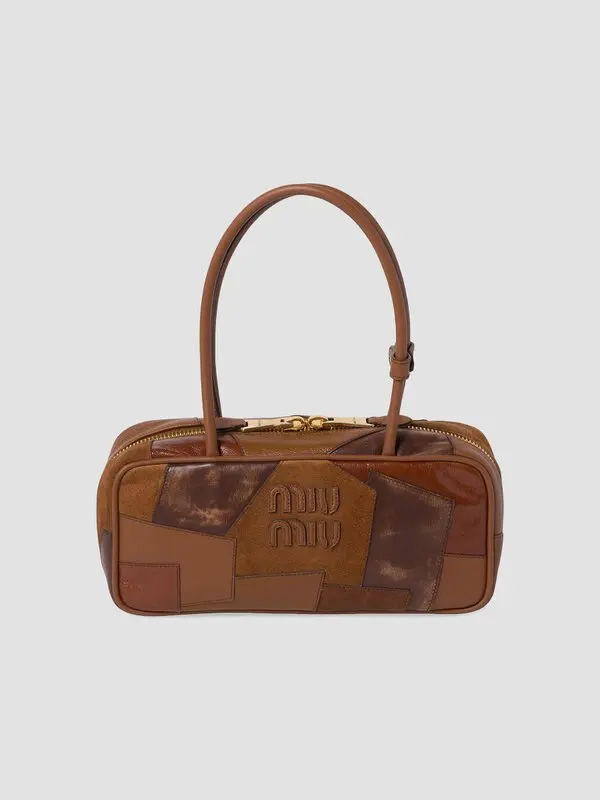Miu Miu Beau Leather Patchwork Top Handle Bag