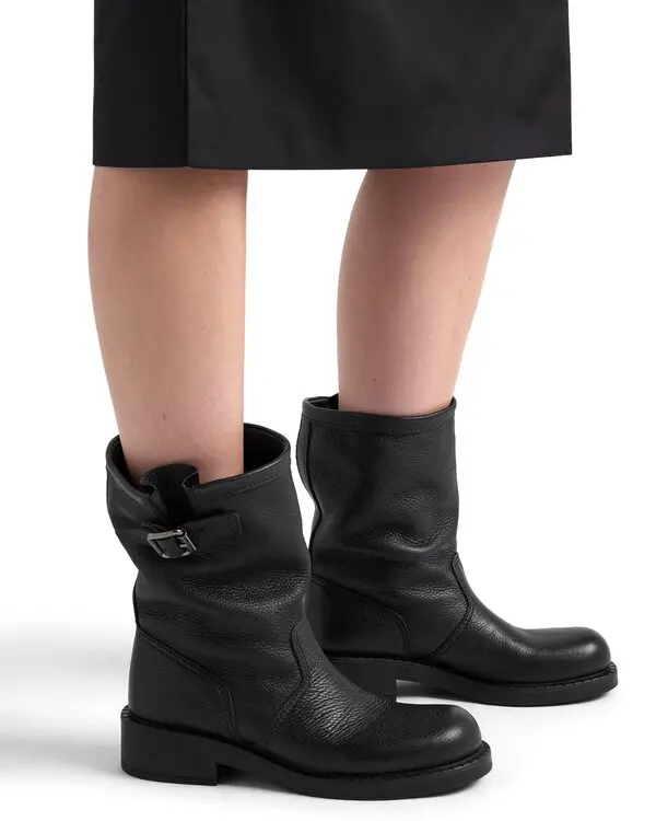 Prada Leather Mid-calf Boots