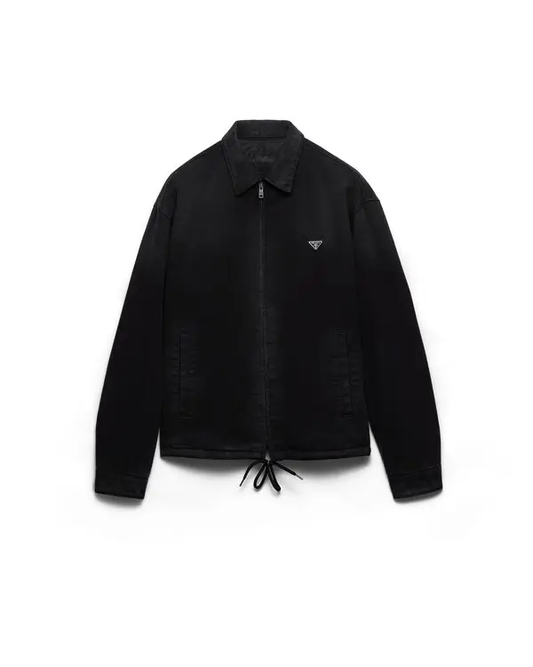 Prada Padded Denim Bouson Jacket - Black