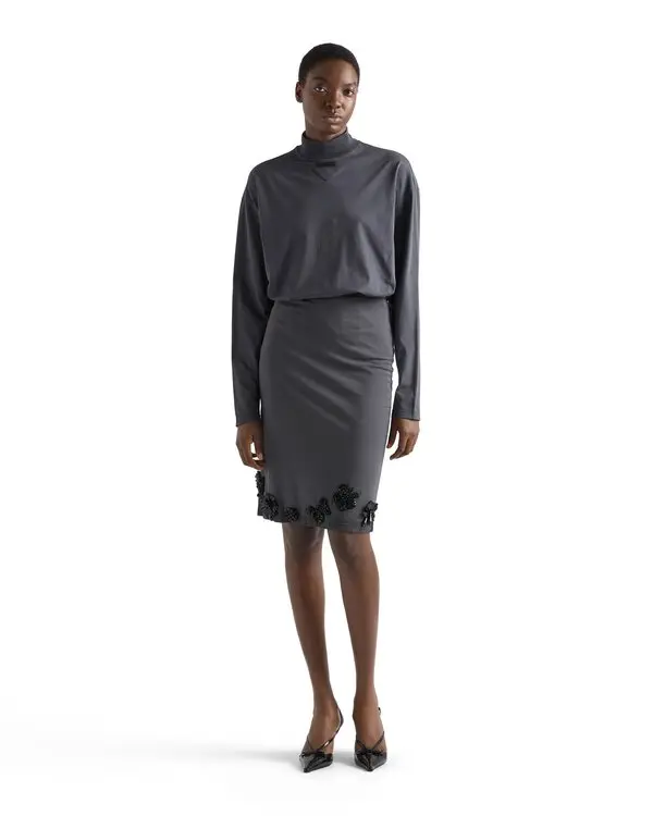 Prada Long-sleeved Cotton Jersey T-shirt