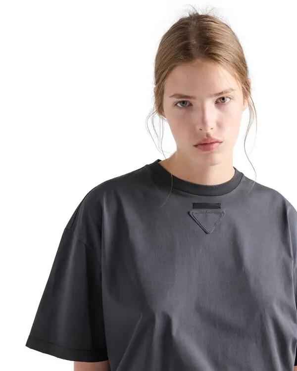 Prada Cotton Jerey T-hirt - Grey