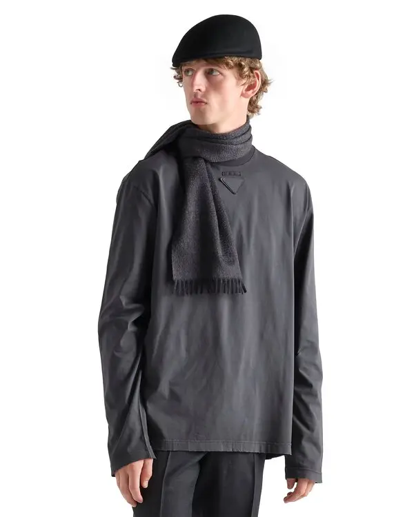 Prada Long-sleeved Cotton T-shirt