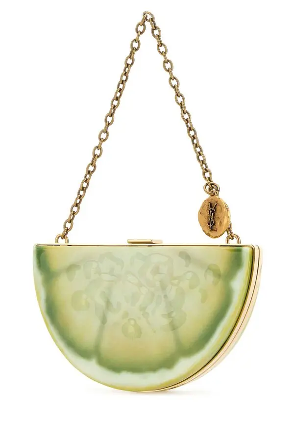 Saint Laurent Resin Mini Limone Clutch