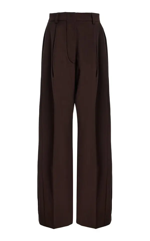 THE LATEST Billie Twill Wide-leg Pants - Brown