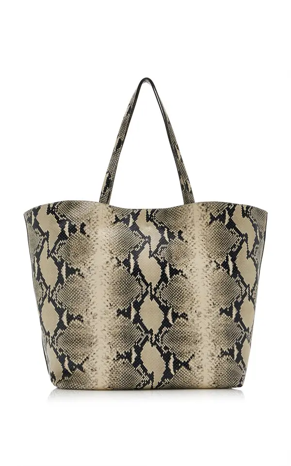 TOTEME Roam -effect Leather Tote Bag - Python