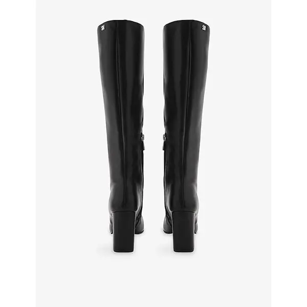 Steve Madden Flares Faux-leather Heeled Knee-high Boots