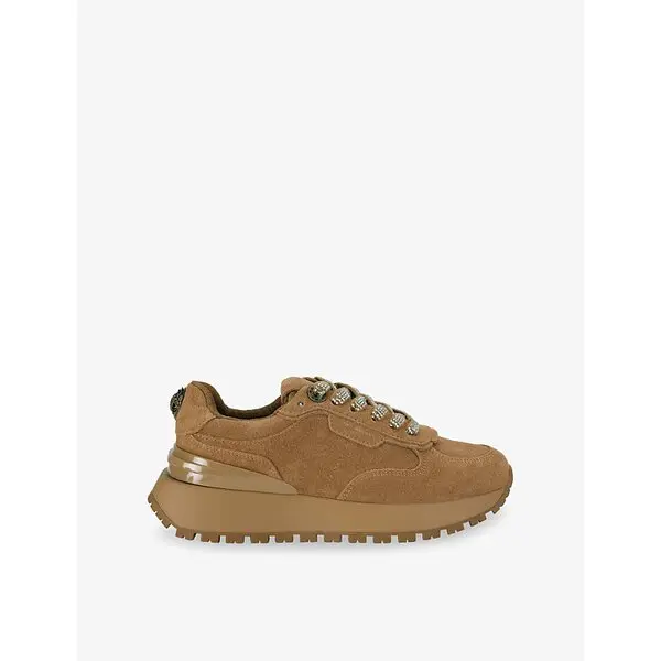 Kurt Geiger Metro Suede Trainers - Camel