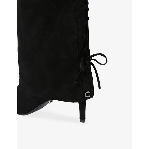 Carvela Vittoria Cuff Heeled Suede Knee-high Boots