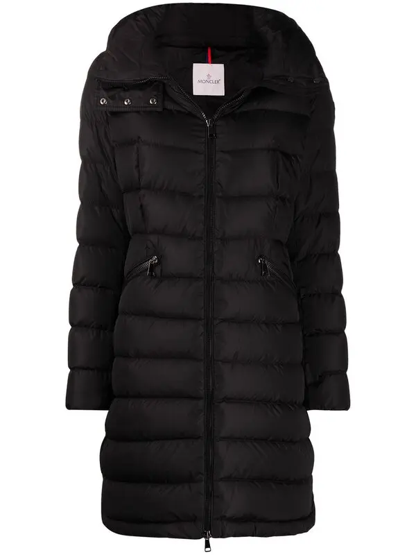 Moncler Flammette Midi Down Jacket - Black